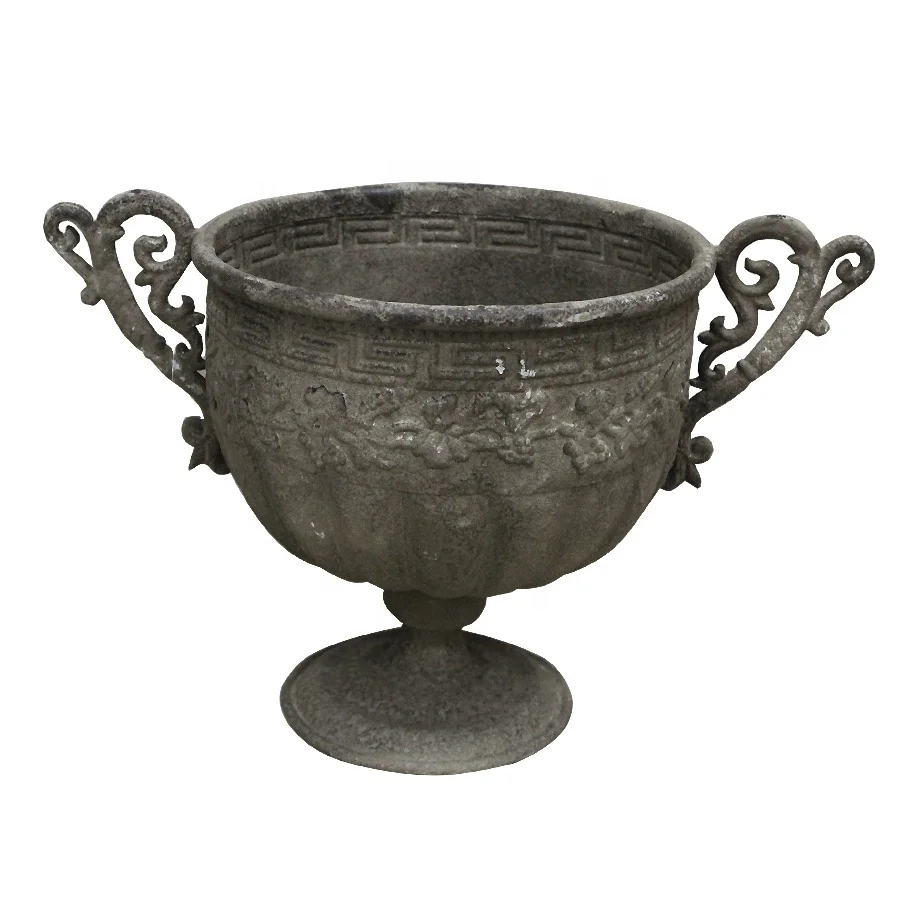 Luckywind Roman Photo French Cast Vase - Distressed Iron