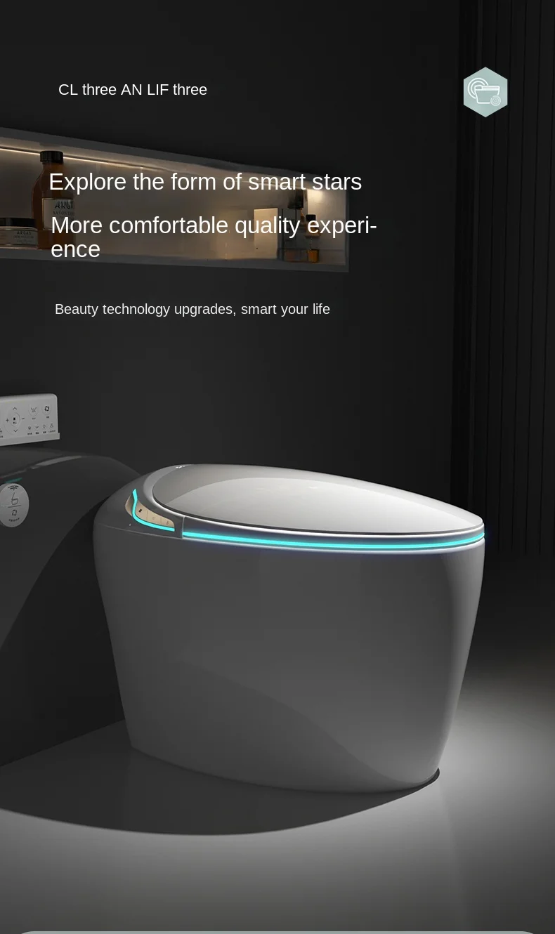 Smart Toilet - Luxury Intelligent Ceramic Bowl with Remote