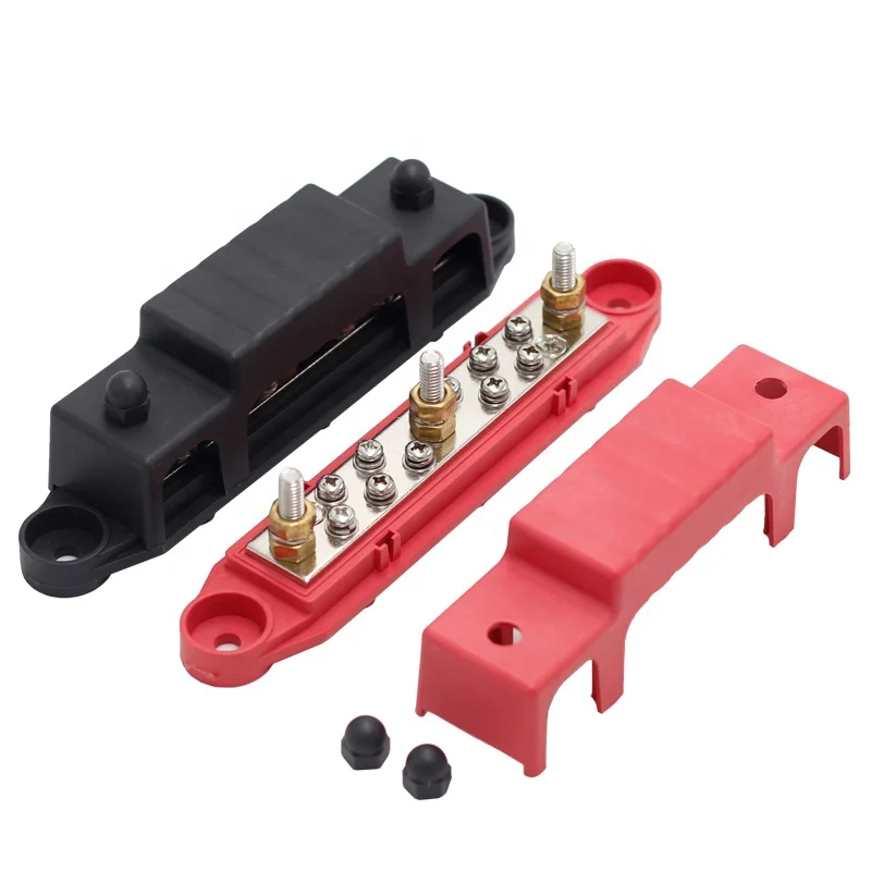 M6 Screw Stud Wiring Board 1/4" Electric Pure Copper Busbar 150a Boat ...