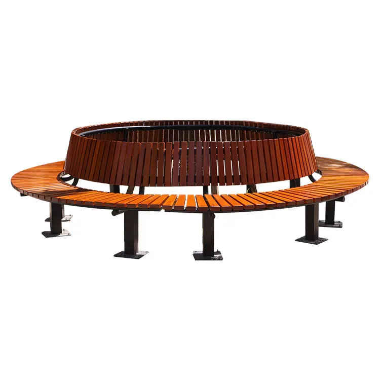 Alibaba.com: Custom Cast Iron Wood Slats Curved Garden Semi Circle ...