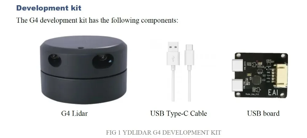 YDLIDAR G4 16m Range 2D Lidar Sensor - 360° Laser Scanner