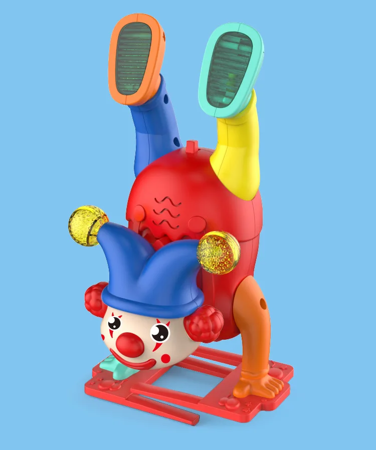 Felisu Crazy Circus Fun Handstand Walking Clown Doll with Music & Light ...