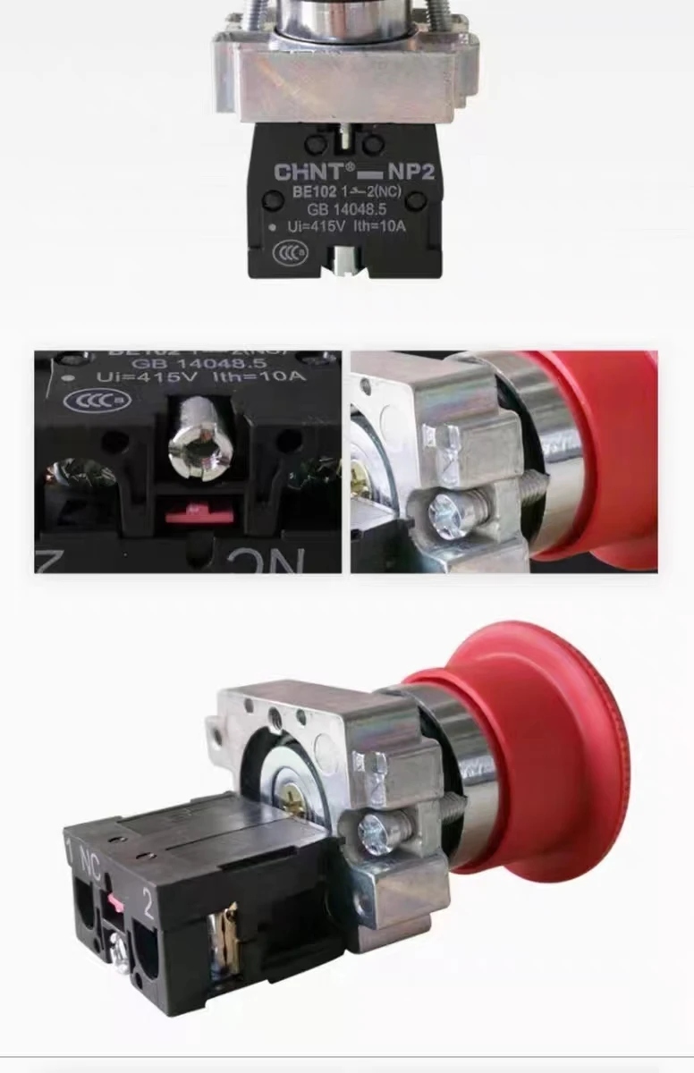 CHNT Emergency Stop Button Switch - Self-Locking Safety