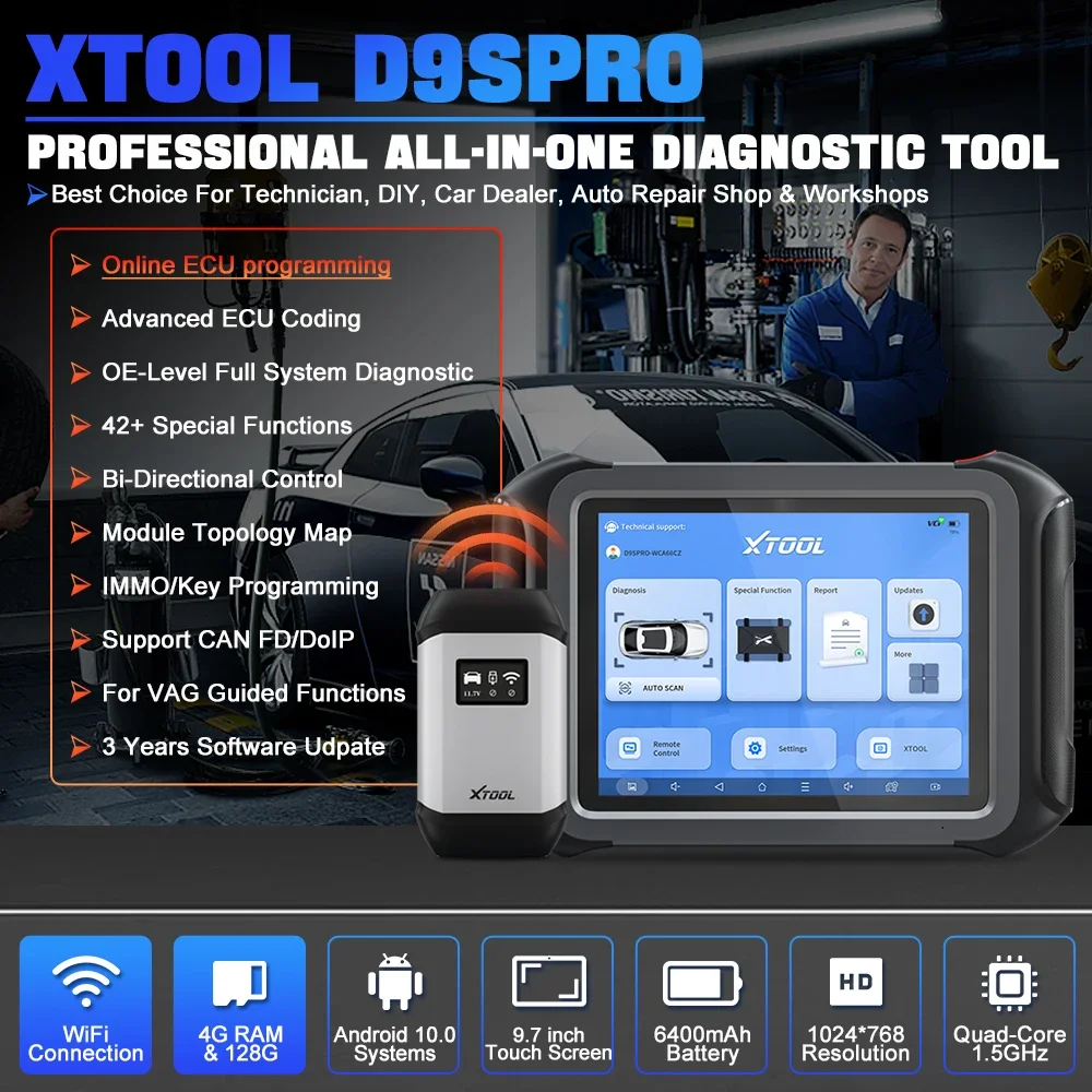 Xtool D9s Pro Obd2 All System Bi-directional Scan Diagnostic Tools For ...