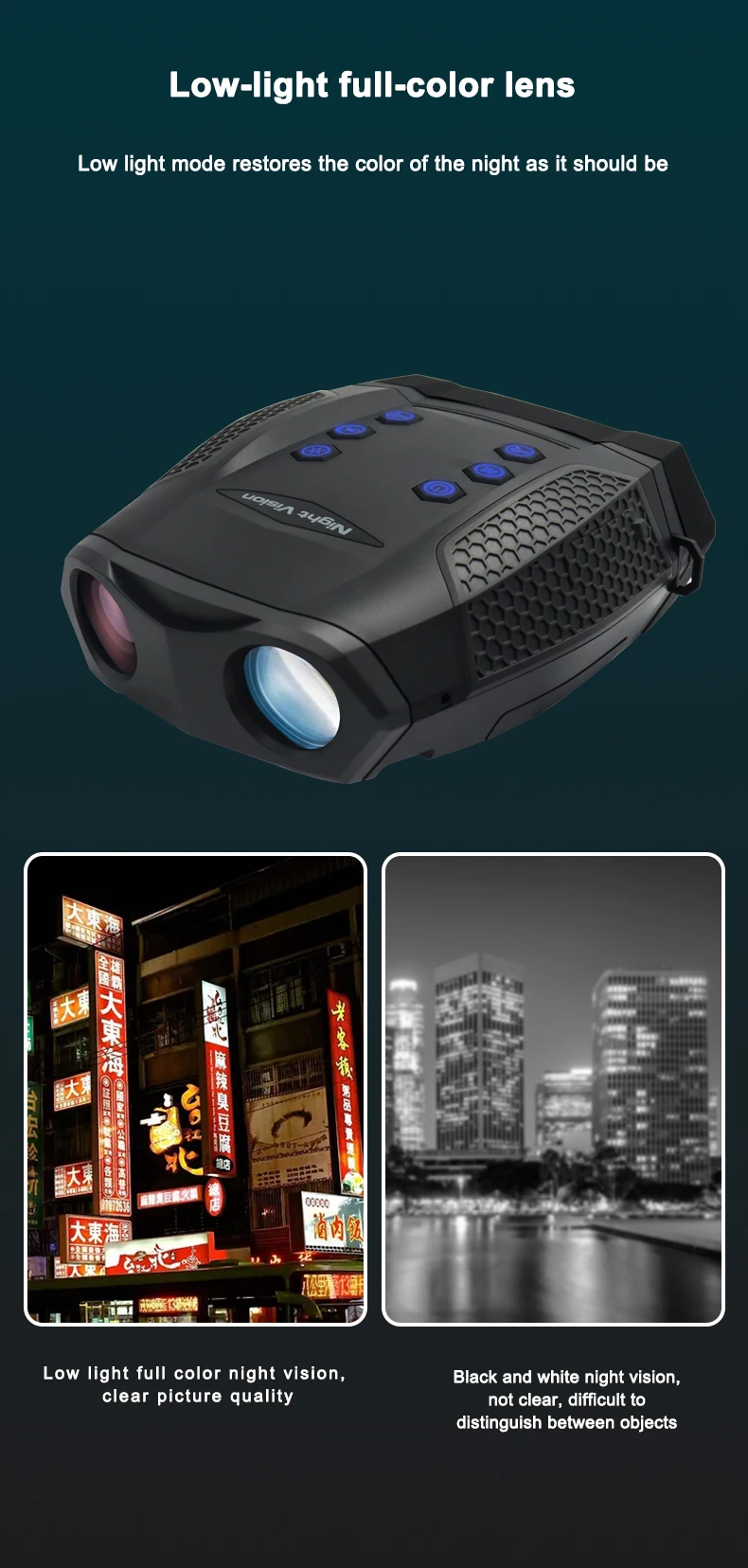 40x Magnification 4k Fhd Night Vision Binoculars Easy To Carry With 600 ...