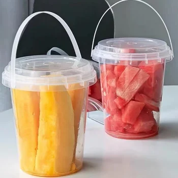 24oz 32oz Plastic Drink Super Big Bucket Fruit Tea Juice Bubble Milk ...