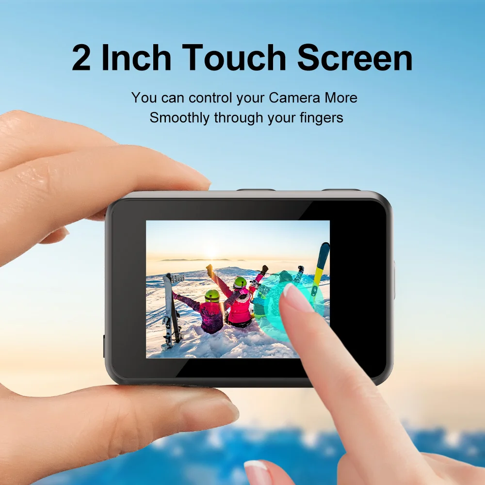 4K 5K 60fps EIS WiFi Body Waterproof Action Sports Cameras Dual Screen ...