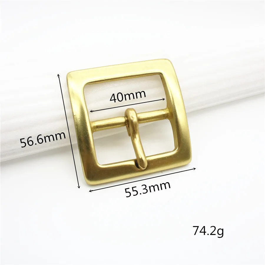 40mm Center Bar Tri-glide Pin Buckles Irregular Brass Belt Buckle for ...