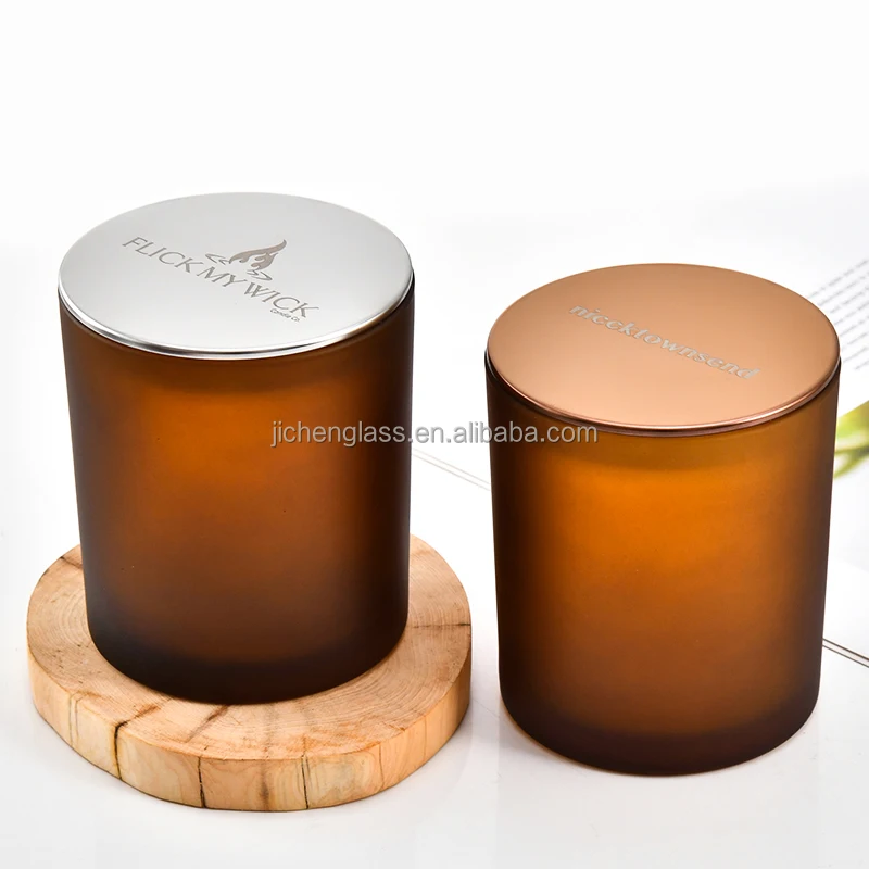 Economical Matte Black 200ml 320ml 430ml Simple Style Glass Candle Jar with Customized logo and ...