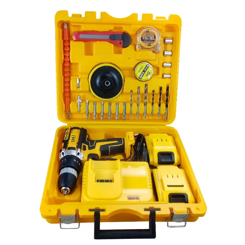 24v Brushless Li-ion Cordless Hammer Drill Set Industrial Variable ...