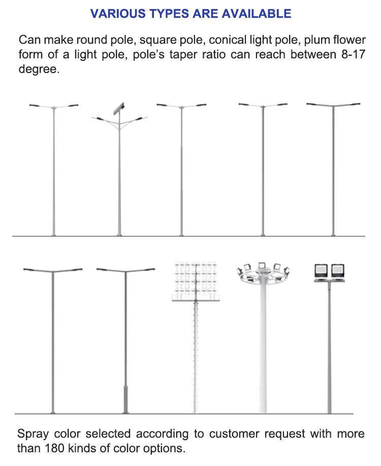 China Wholesale Modern 10m 11m 12m Single Arm Road Floodlight Pole For ...
