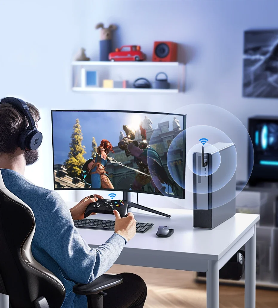 Ugreen Usb Bluetooth 5.3 5.4 Adapter 120m Dongle For Pc Wireless Mouse ...