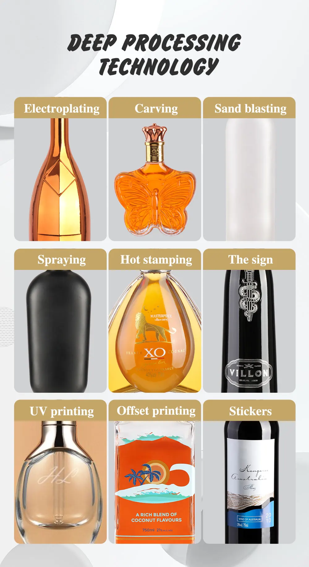 Triangle Hexagonal Garrafa Vodka Whisky Bottle Wholesale Empty 700ml ...