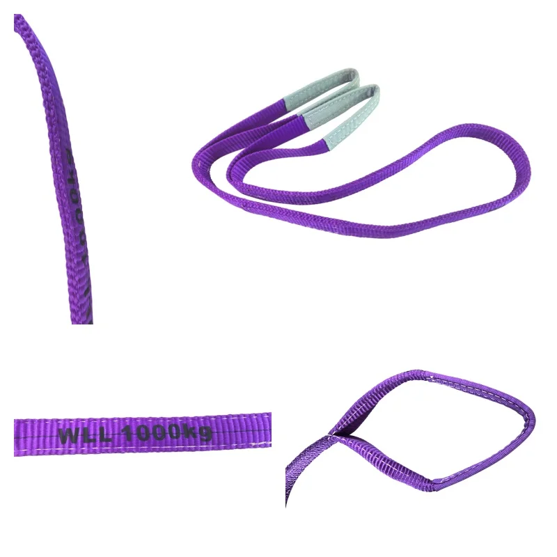 1 - 10 Ton Color Code Textile Tape Lifting Slings Belt Crane Flat ...