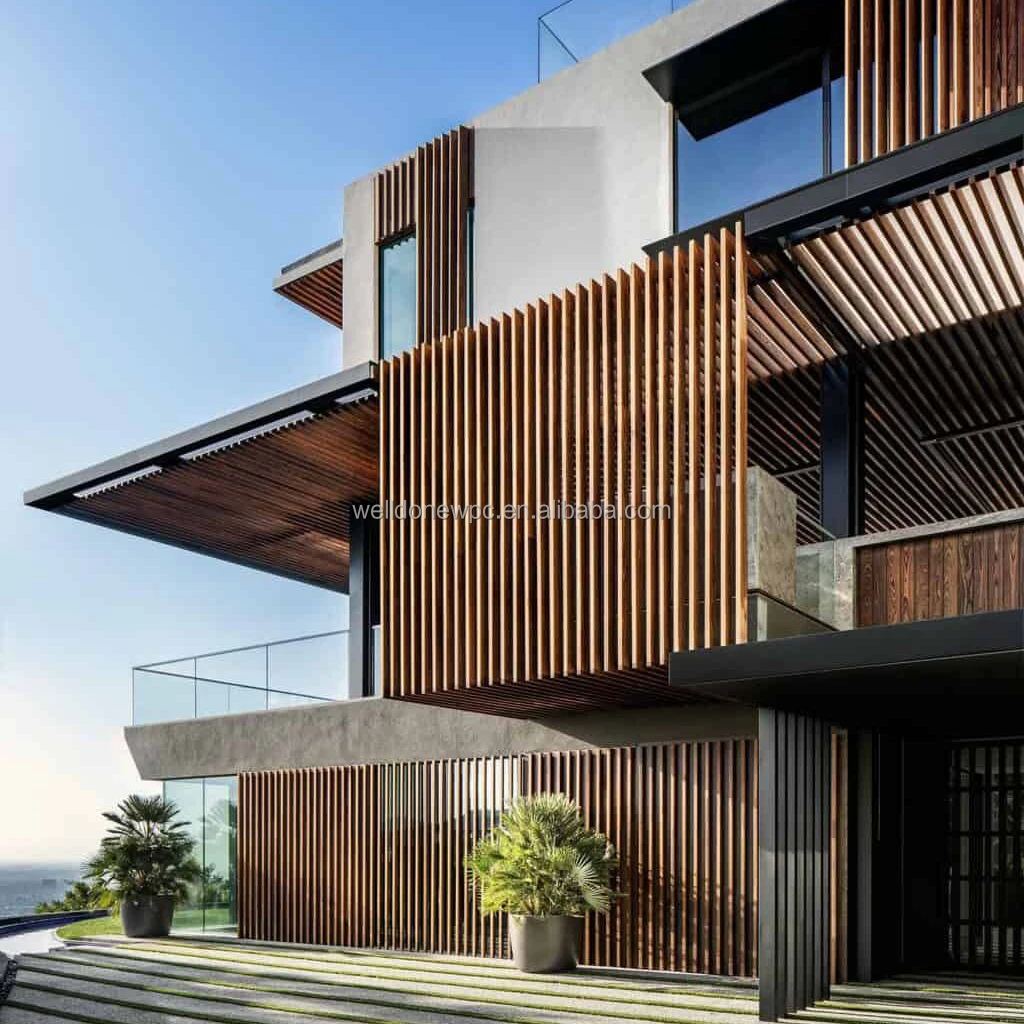 Vertical Slats Tubing - Durable WPC Outdoor Partitions