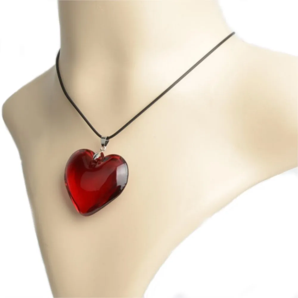 Love Red Heart Necklace Lover Girl Gift Pendant Charm Women Jewelry ...