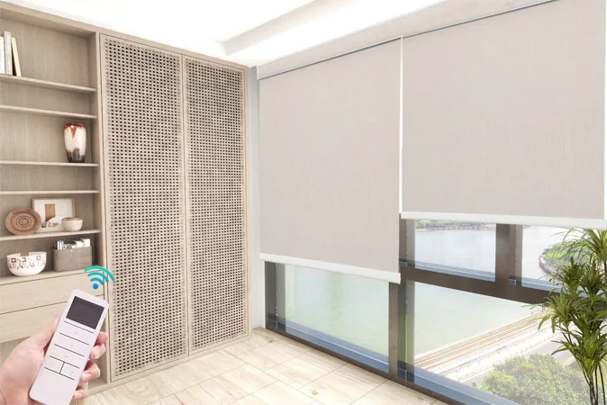 Wholesale Indoor Remote Control Roller Blinds Automatic Shades Smart ...