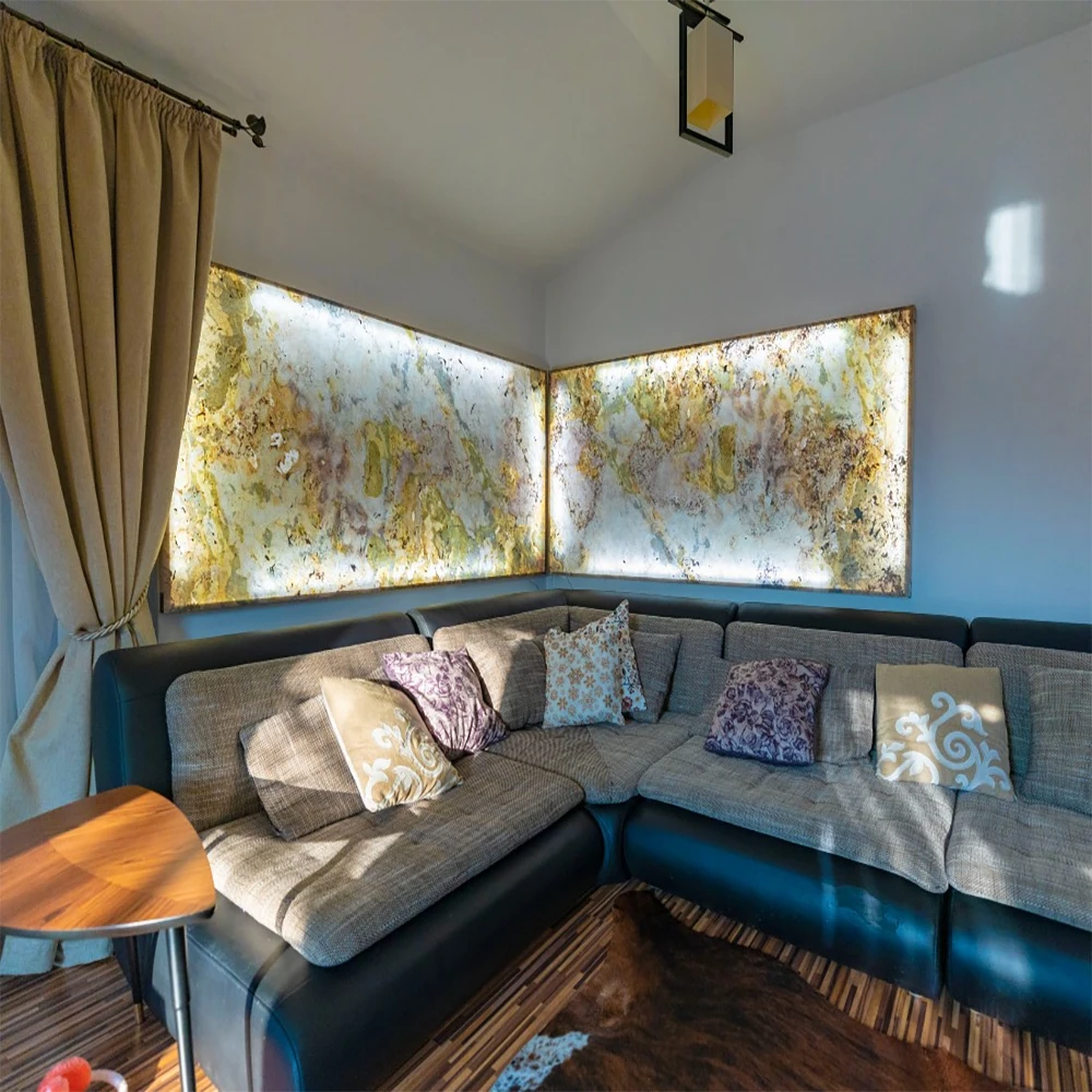 Stone Stack Cladding Backlighting Countertops Golden Supplier Stone ...