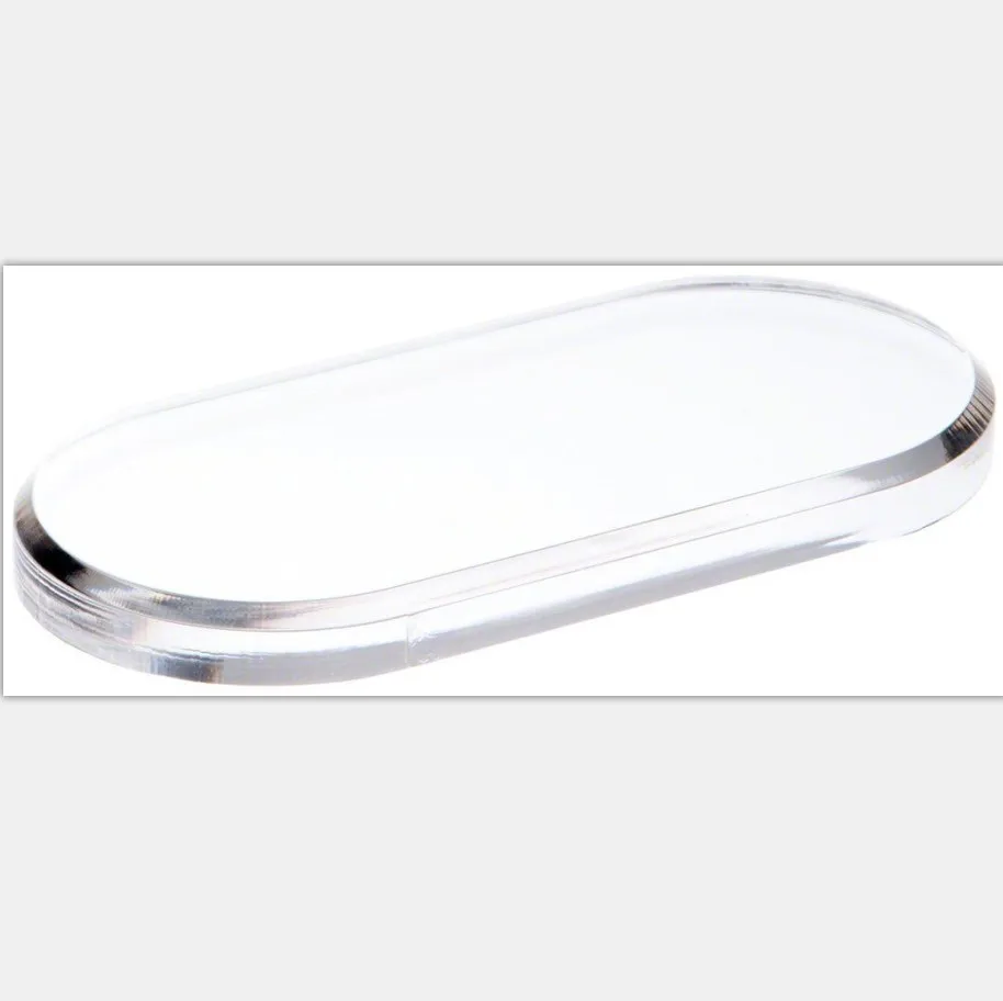 Clear Acrylic Oval Beveled Display Base 0 .5 H x 6 W x 3 D L76 ...