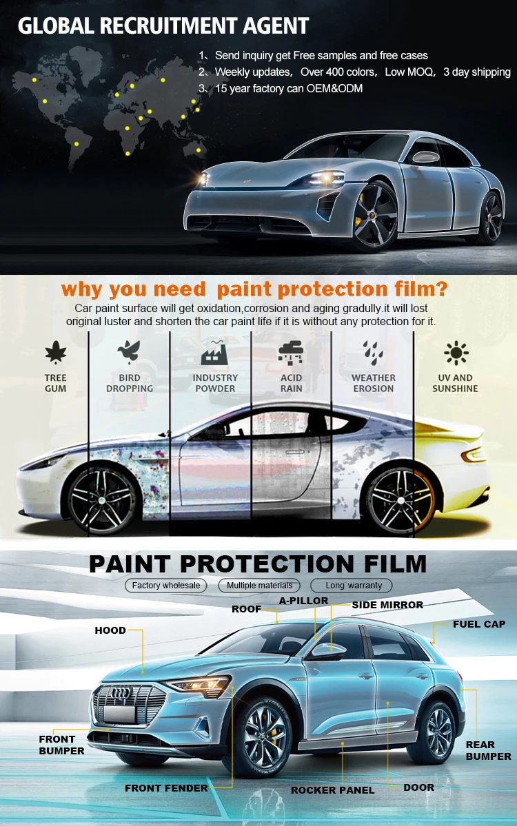 Hot Sale Vehicle Auto Tph Wrapping Films Protective Car Vinyl 1.52*15m ...