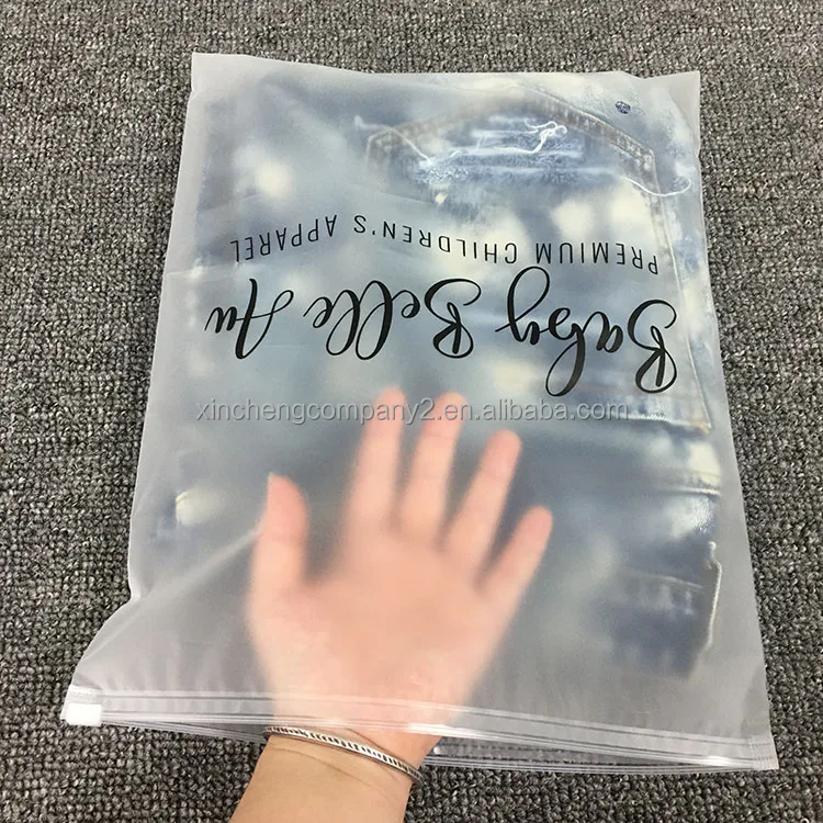 Custom Zipper Lock Custom Frosted Zipper Bags Zipper Garment Packaging ...