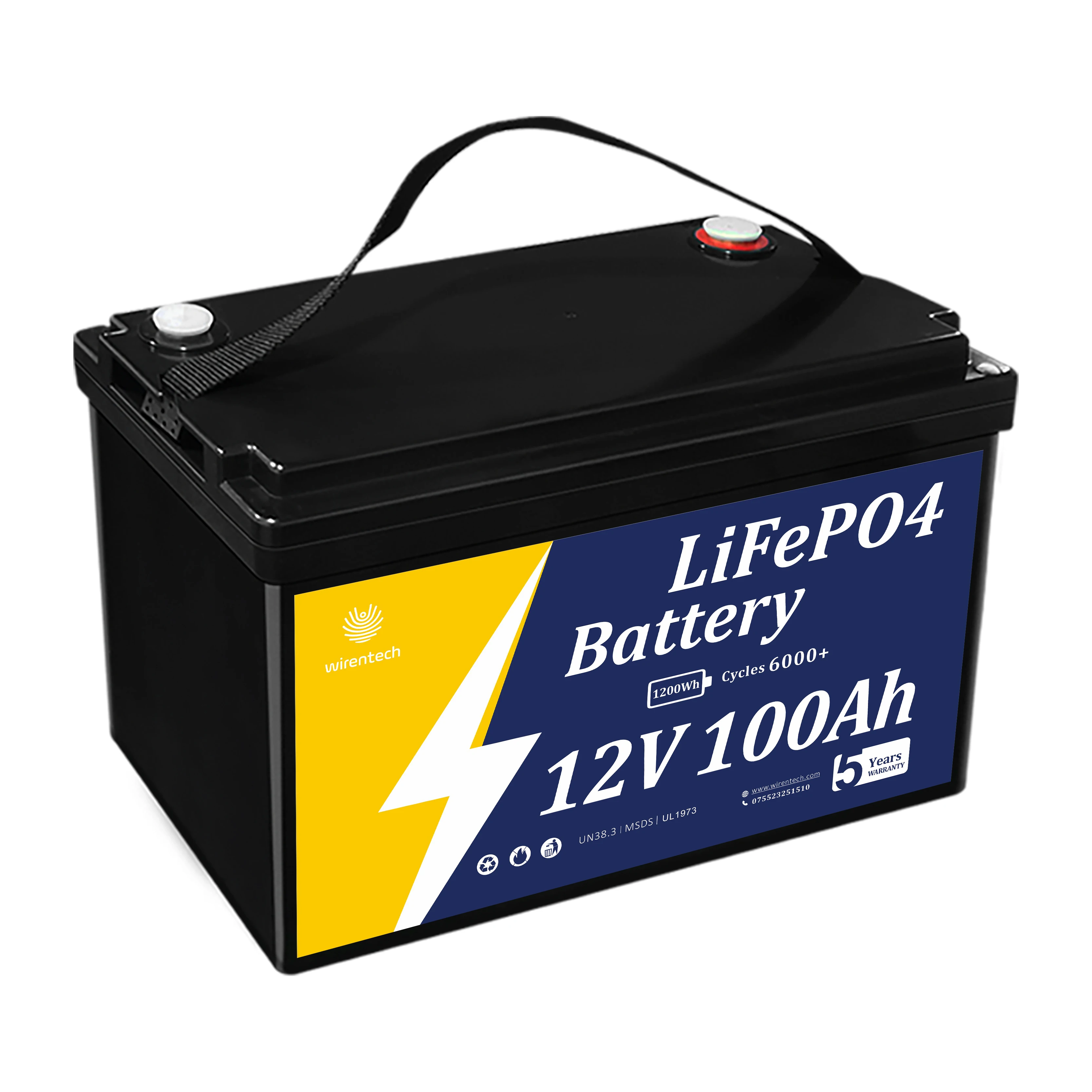 Ul 12v 100ah 200ah Deep Cycle Lithium Backup Cranking Starting Battery ...