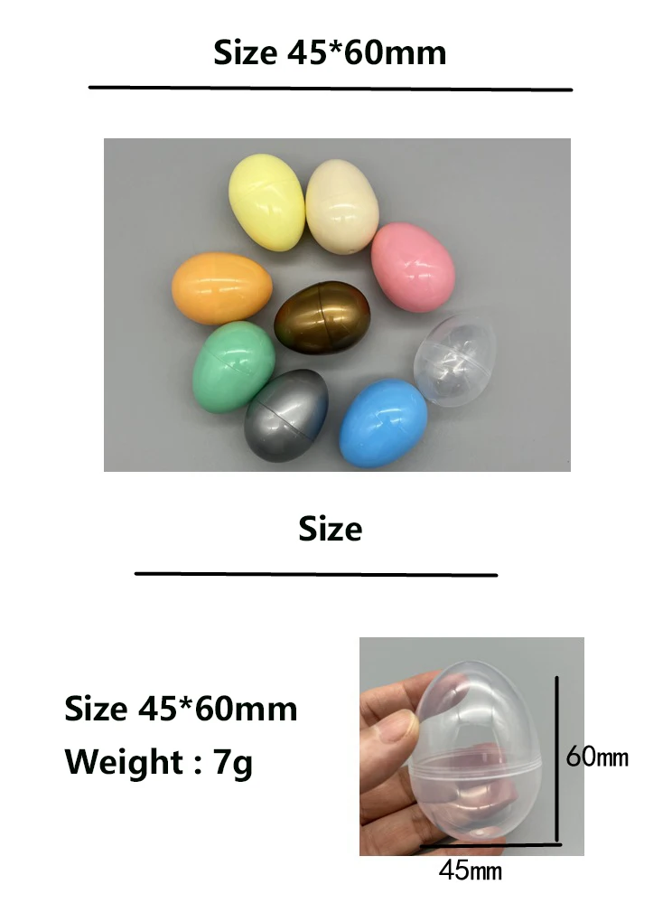 12pcs 2.4 Inch Fillable Colorful Easter Eggs,Shaped Capsule For Candies ...
