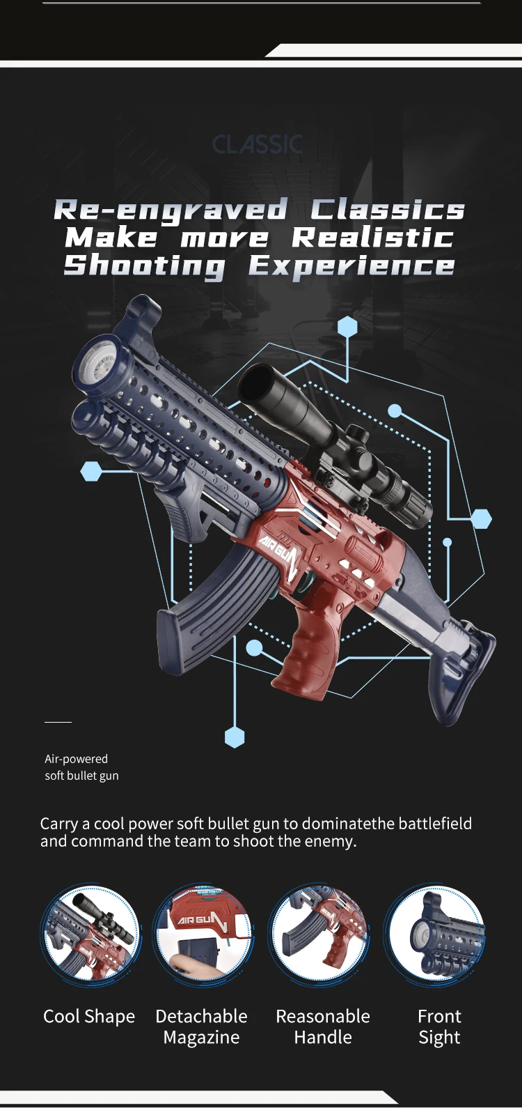 Kids Shooting Game - Plastic Sniper Rifles Gun Toy