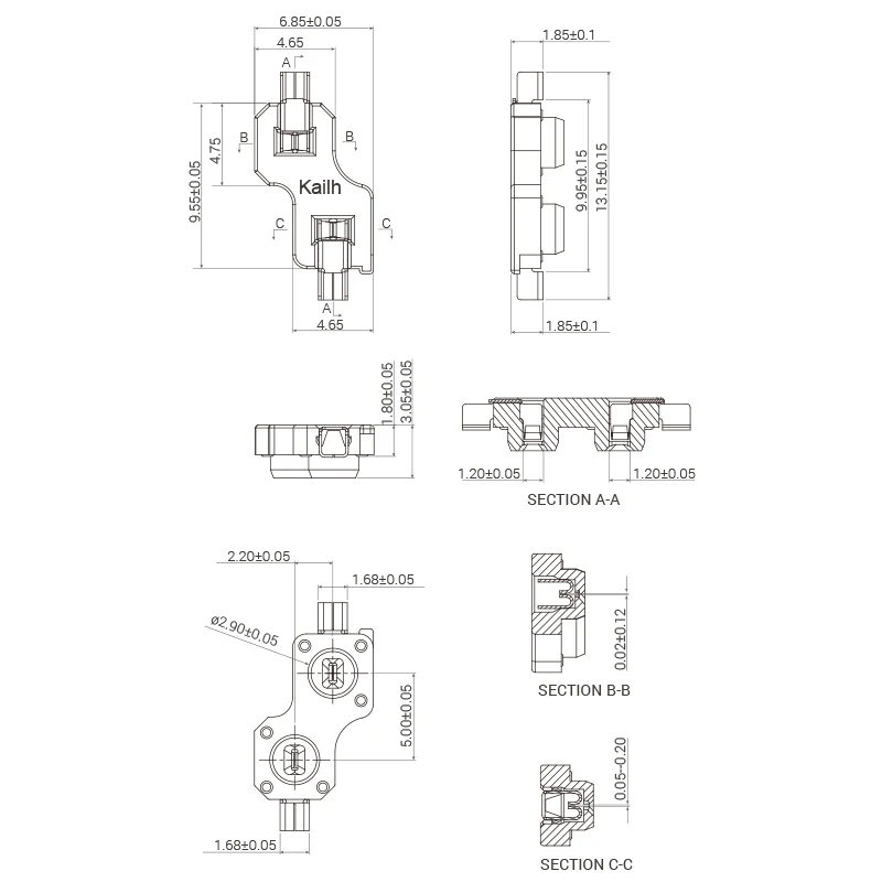 Kailh Hotswap Sockets for Low Profile 1350 Chocolate Switches
