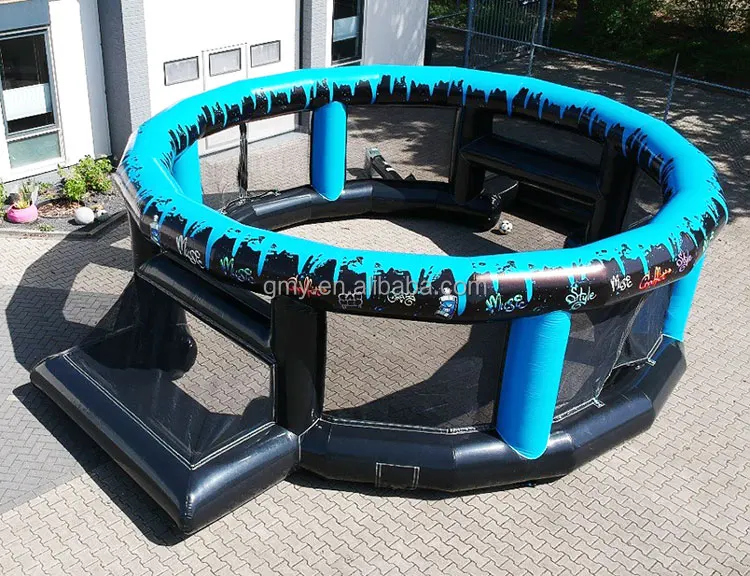 Round Football Court - Inflatable Panna Cage with Blower