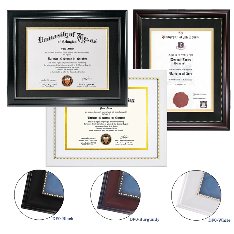 Wholesale Double Mounting Wood Graduation Certificate Frame University ...