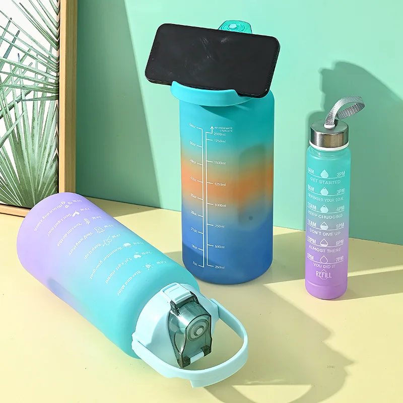 Eco Friendly Products 2l Gradient Color Three-piece Set Colorful 750ml ...