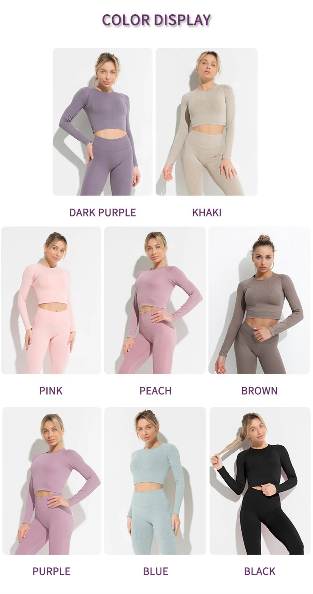 Seamless Women's Sportswear Yoga Set Workout Clothes Athletic Wear ...