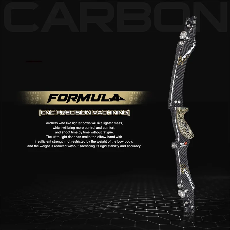 Nika Et-9 Formula Ilf Riser 25inch Archery 3k Carbon Fiber Rh Recurve Bow Riser - Buy Carbon 3k ...