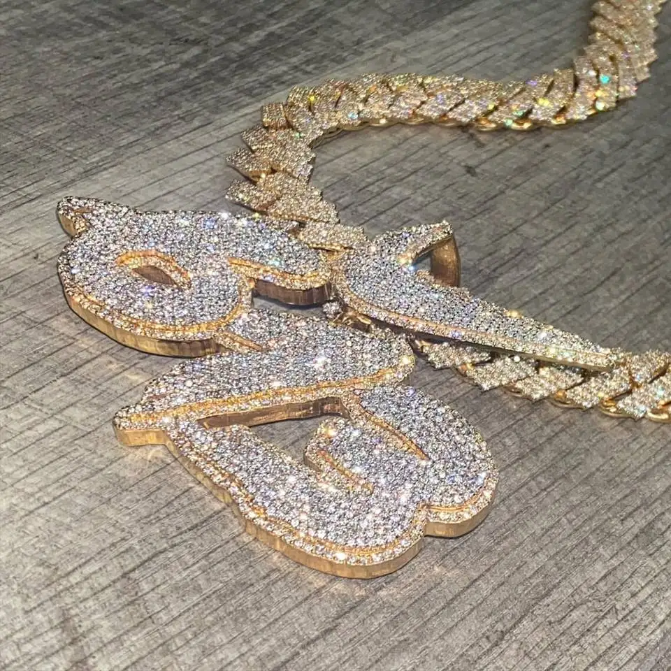 Fashion Jewelry Hip Hop Rapper Custom Pendant Solid 925 Silver ...