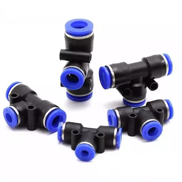 T Type 3-Way Pneumatic Equal Hose Pipe Fittings - PE Tee Connector