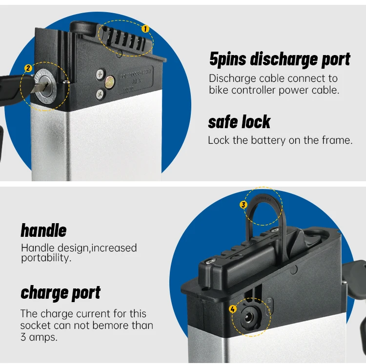 DCH-006 48V Folding Ebike Battery - Reliable Power Solutions