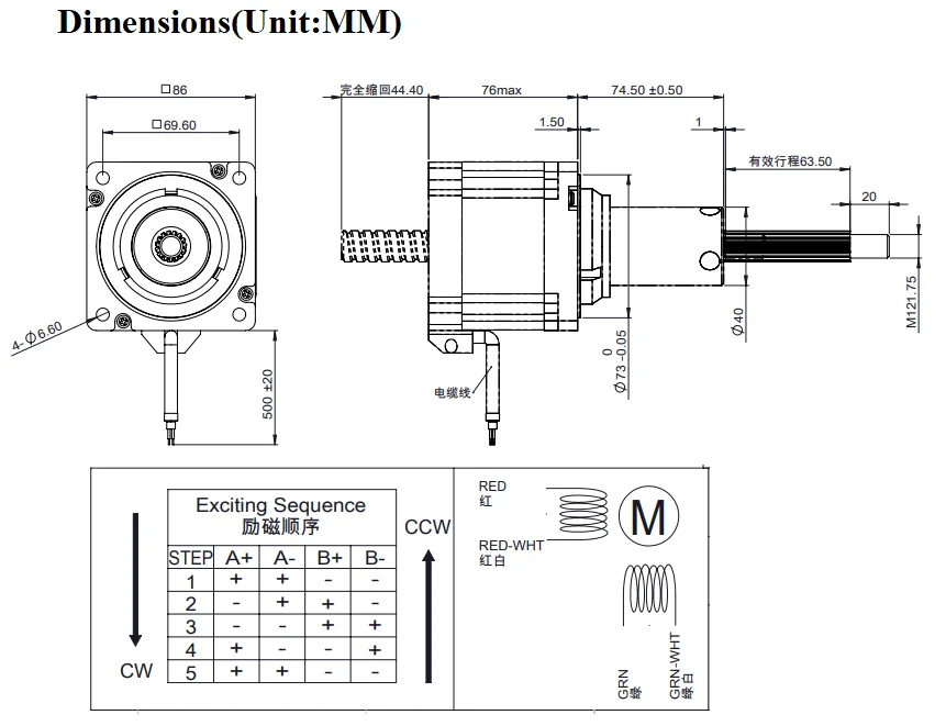 YPF NEMA 11 17 23 High Accuracy Hybrid Step Motors for Industry