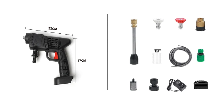 Portable Wireless High Pressure Car Washer - Lithium Battery Powered