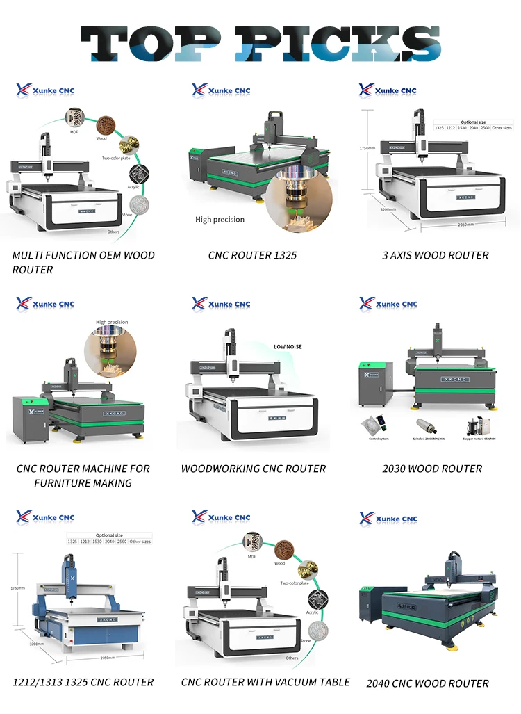 Xunke Hot Sale Cnc Woodworking Machinery 1325 Cnc Router Mdf Cutting 3d ...