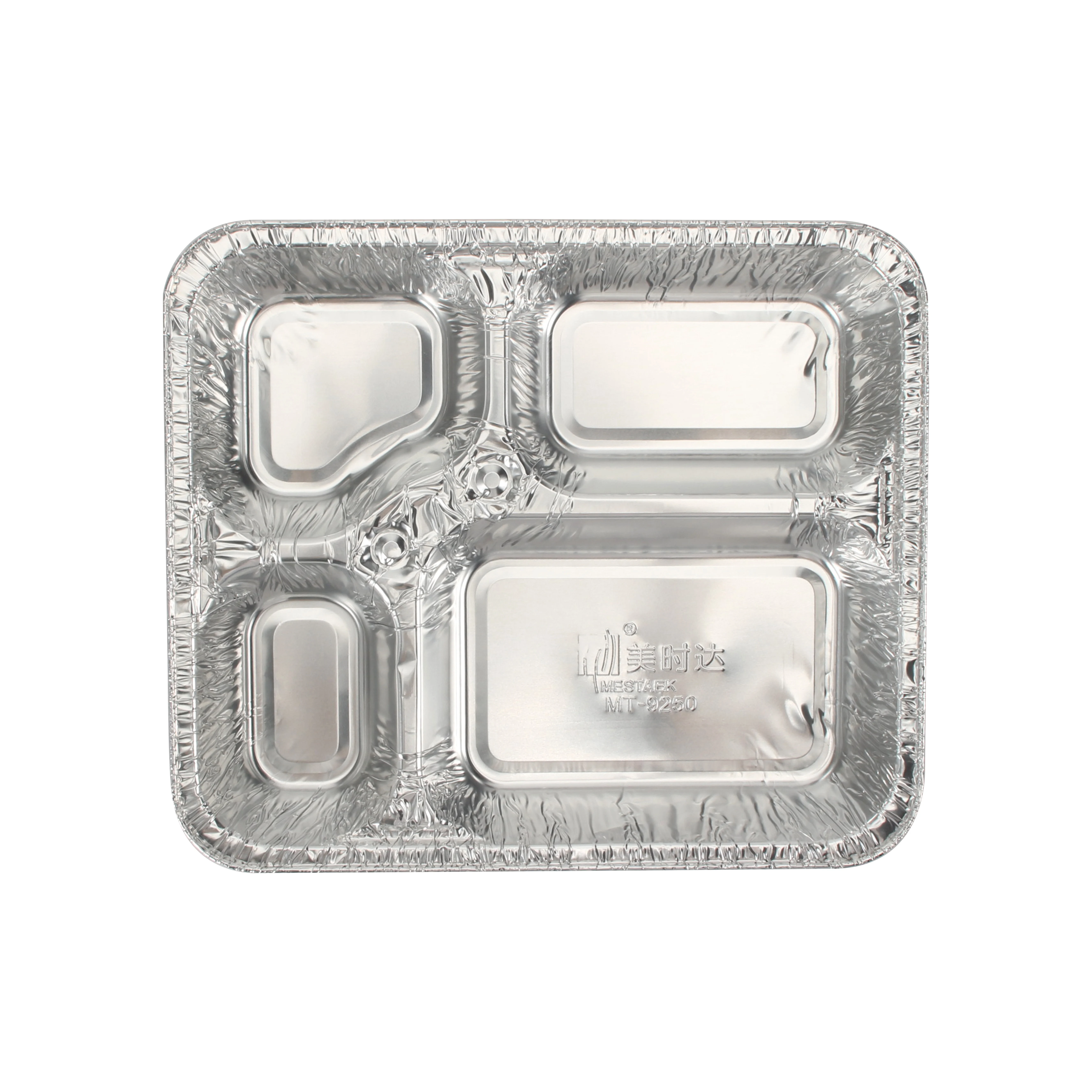 4 Compartment Divided Cavity Disposable Aluminium Foil Lunch Box ...
