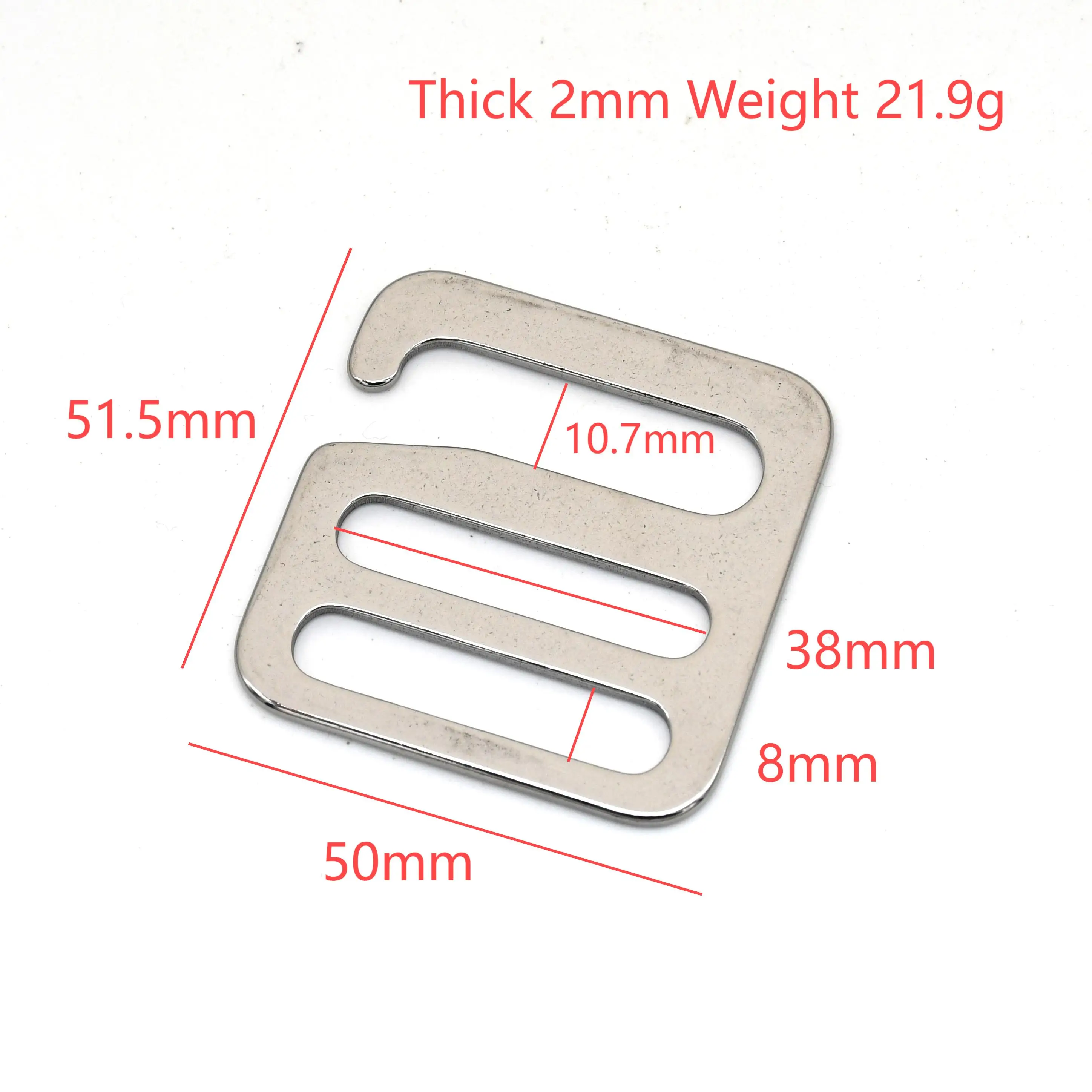 Metal Ladder Lock Slider Stainless Steel Webbing Buckles G-Hook for ...