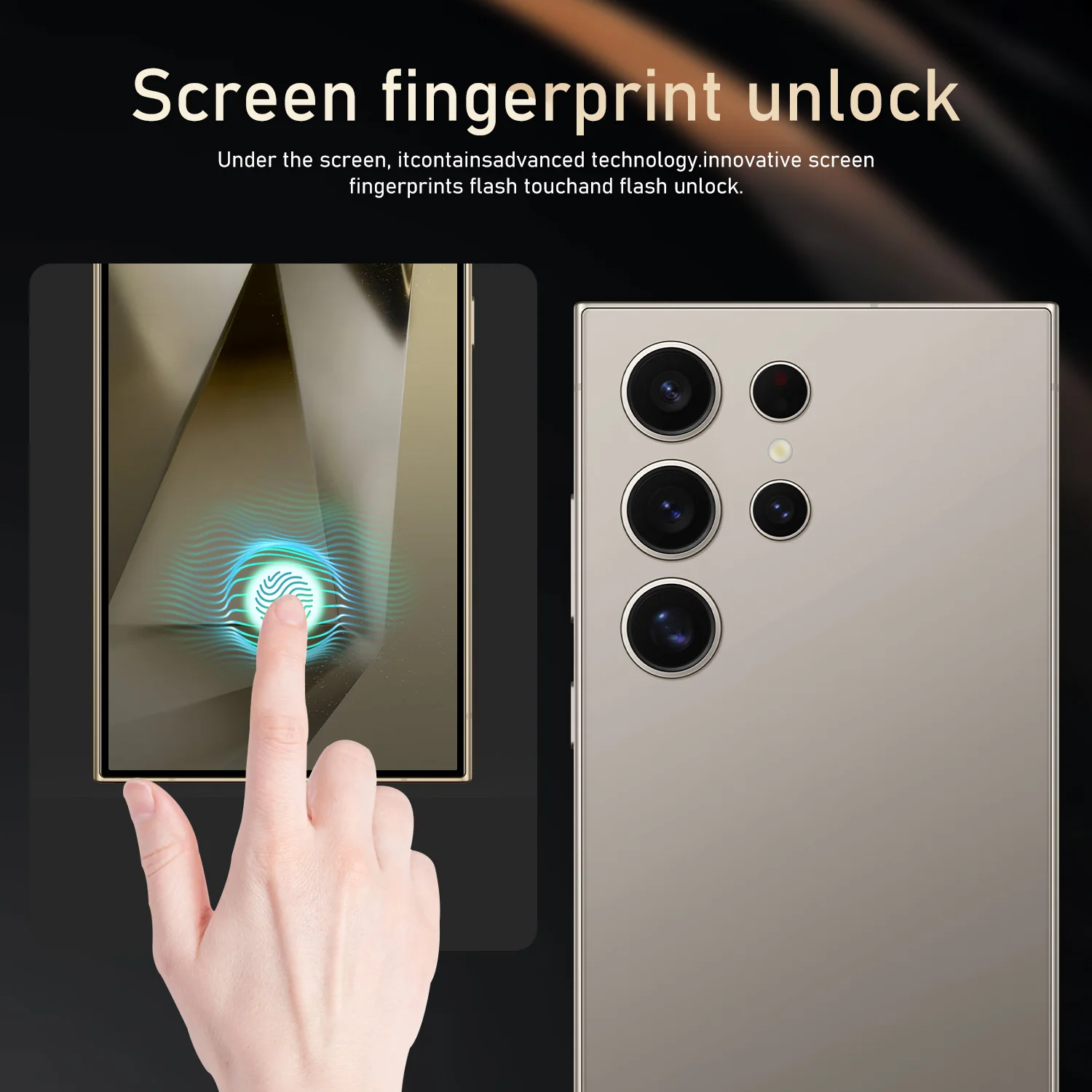 Quad Core 5G Smartphone S24 Ultra Featuring HD Screen 108MP Rear Camera Dual SIM Card Slots 65W ...