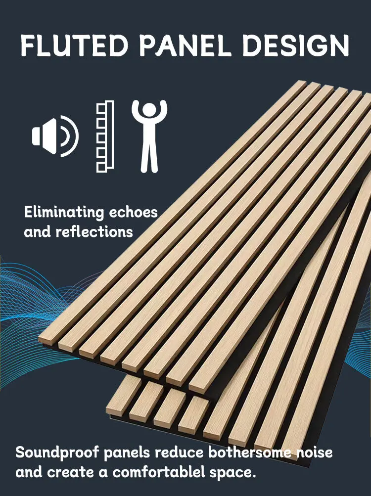 Eco-Friendly Oak Veneer Wooden Polyester Felt Acoustic Panels for ...
