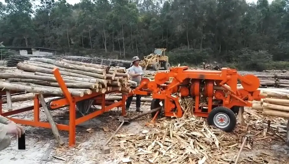 Mobile Log Debarker Portable Debarker Chainsaw Wood Debarking Machine ...