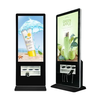 Airport Advertising 55" Wifi Digital Signage Wireless Charger Station ...