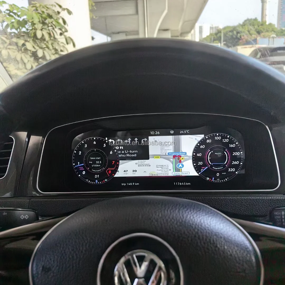 12.3'' LCD Digital Dashboard Cluster for VW Scirocco, Jetta, Golf 6/7 ...