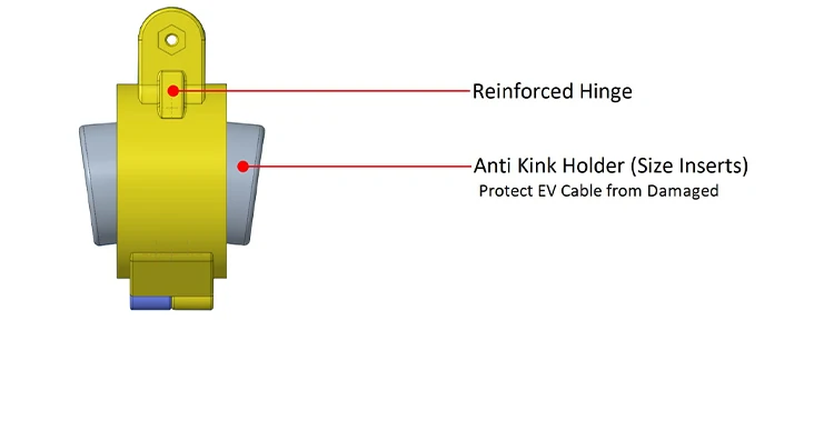 DC Fast Charger Cable Management Retractor Clamshell Swivel