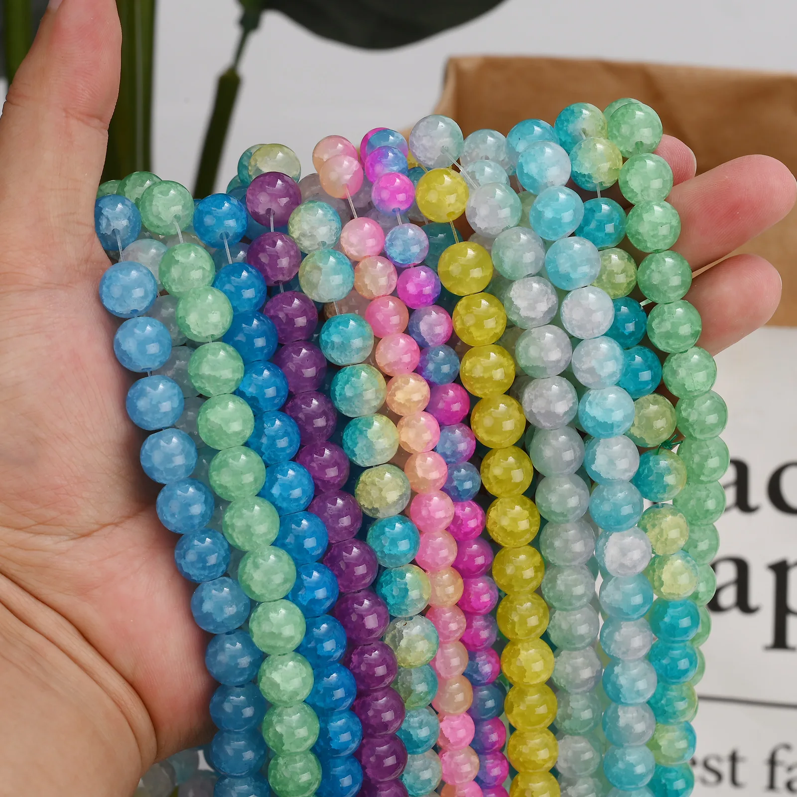 Shop Our New Design 8mm 10mm Round Crystal Beads Wholesale