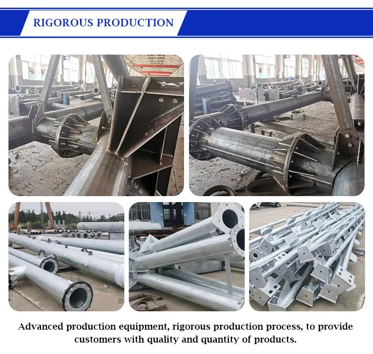 Galvanized Substation Steel Round Poles Towers and Lattice Masts